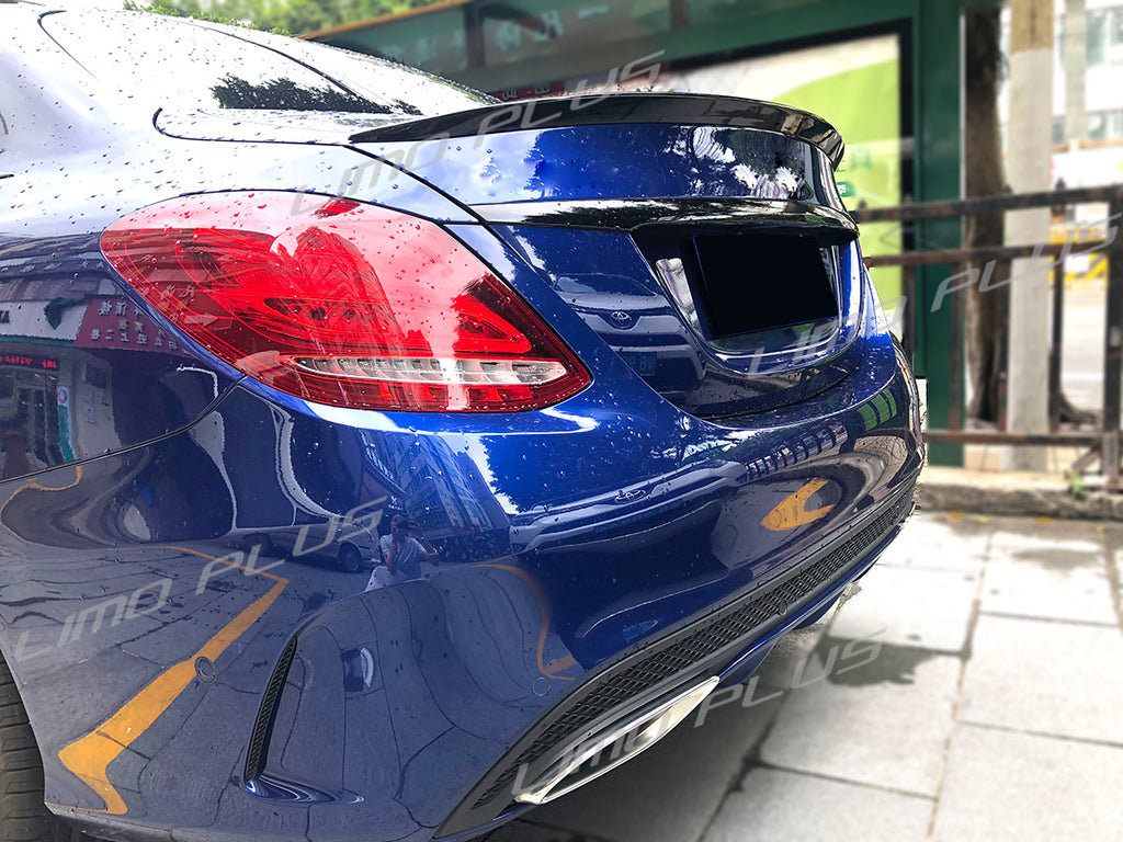 Glossy Black Rear Trunk Boot Spoiler - For Mercedes Benz C-Class W205 ...